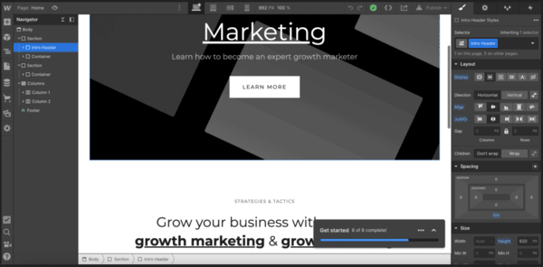Visual Development: compare 4 no-code plateforms for your next website
