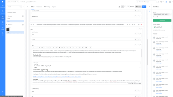 Visual Development: compare 4 no-code plateforms for your next website